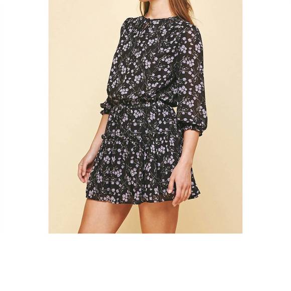 Pinch | Dresses | Nwt Pinch Floral Ruffle 34 Mini Dress In ...